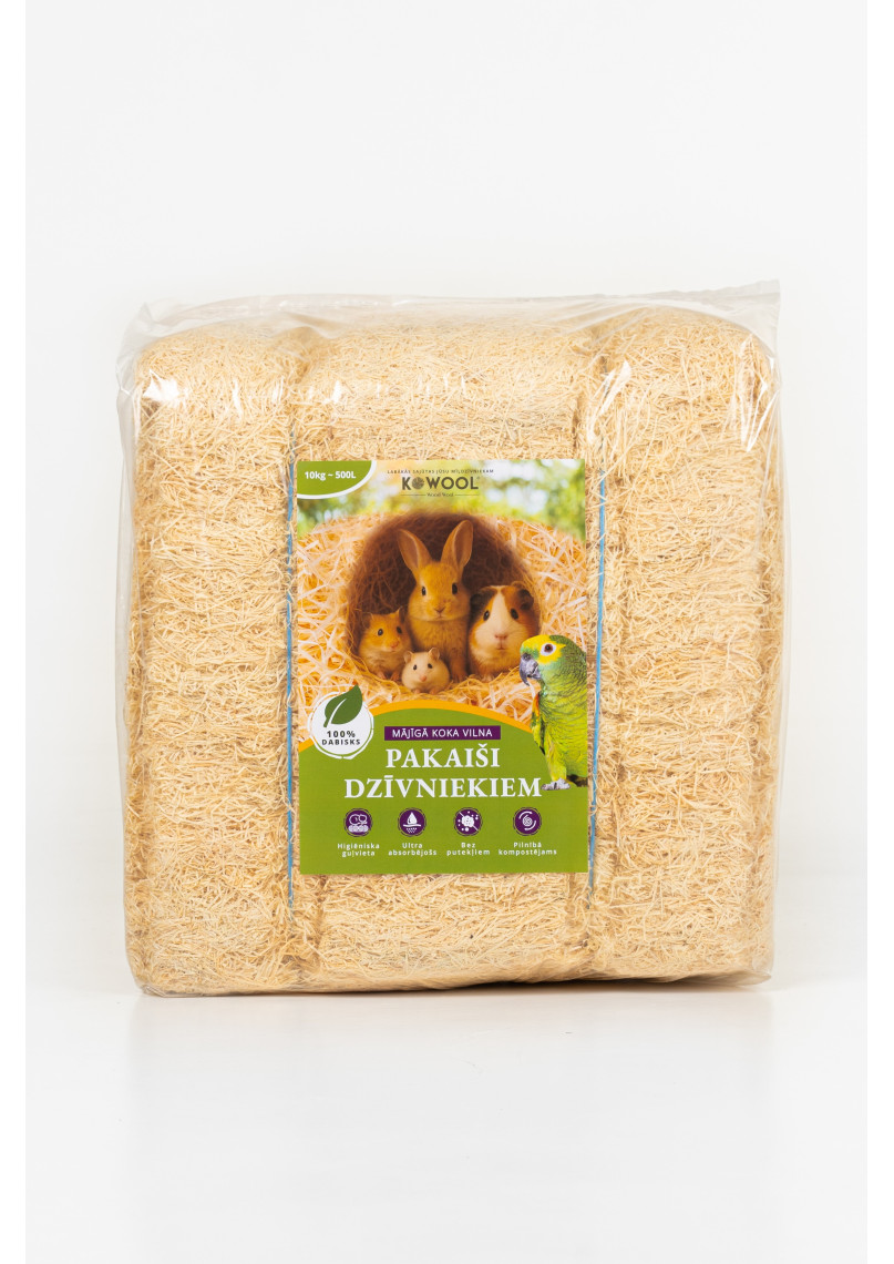 Cozy Wood Wool Pet Bedding 10kg 500l | KOWOOL